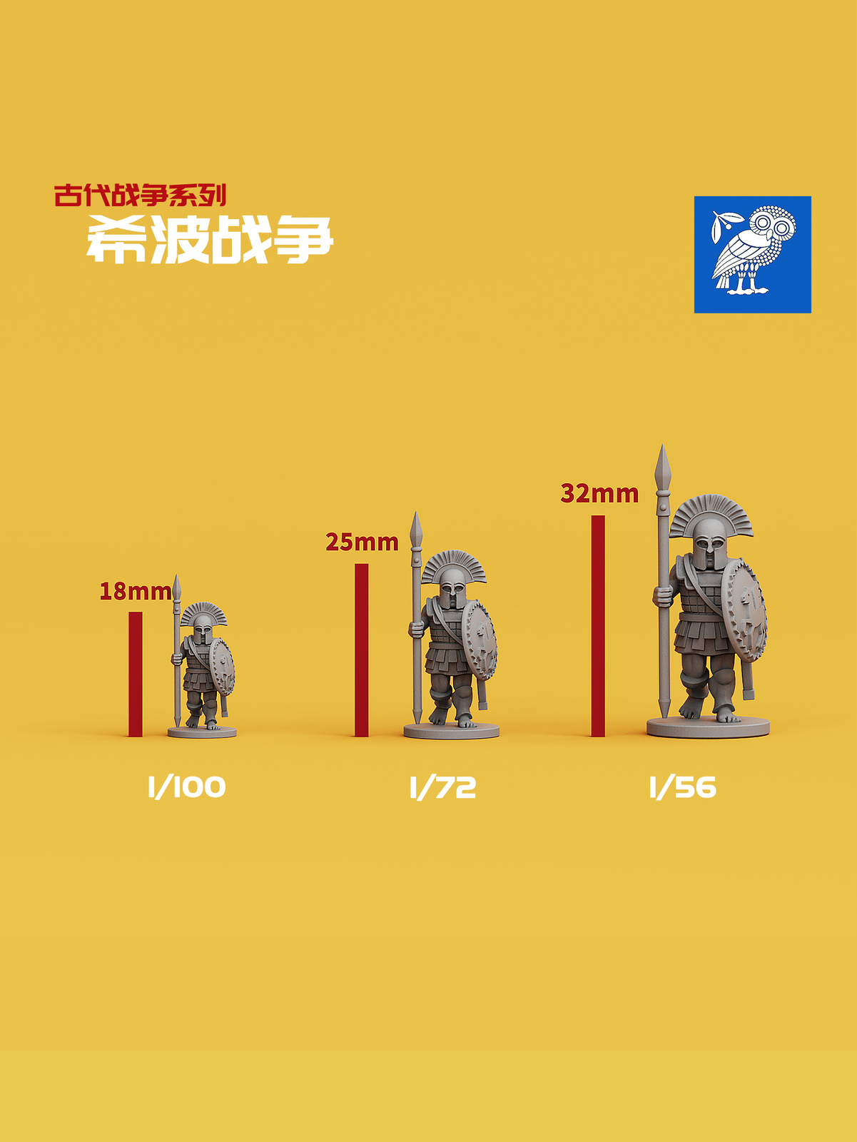 3D Printed 1/72/56/100 Ancient Greek Legions 98/set Unpainted Finished ...