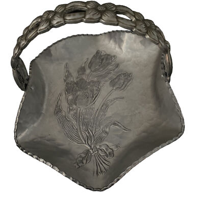 Vintage Rodney Kent 1950s Hand-Wrought creation Aluminum Tulip Tray ...