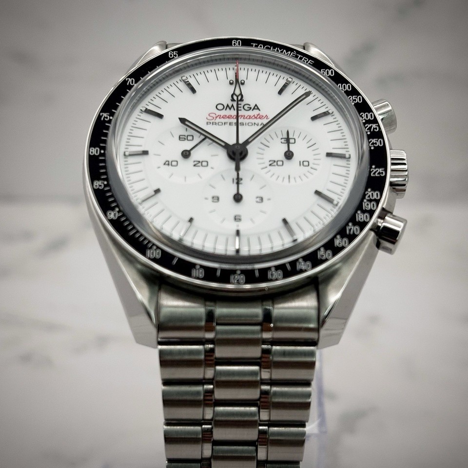 Omega Speedmaster Moon Watch Professional White Dial-Cal 3861 Master ...