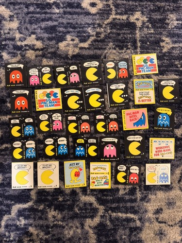 1980 Vintage PAC-MAN Fleer Sticker Cards Lot Of 30 - Some Duplicates | eBay