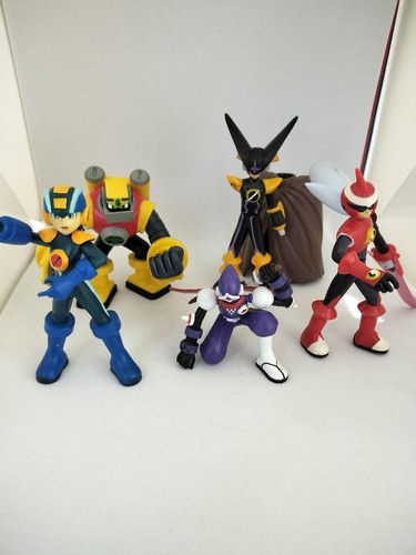 Bandai Rockman Exe Action Figure Set Megaman Gutsman Forte Blues ...