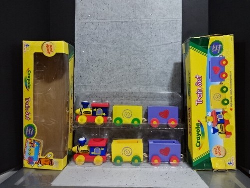CRAYOLA CRAYONS WOODEN TRAIN COLLECTIBLES COLORS CHILDREN TOY BABY SET ...