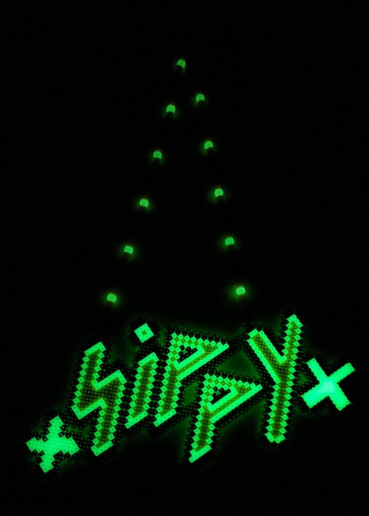 Sippy DJ Kandi Perler Necklace Rave EDC Ultra Bass Glow | eBay