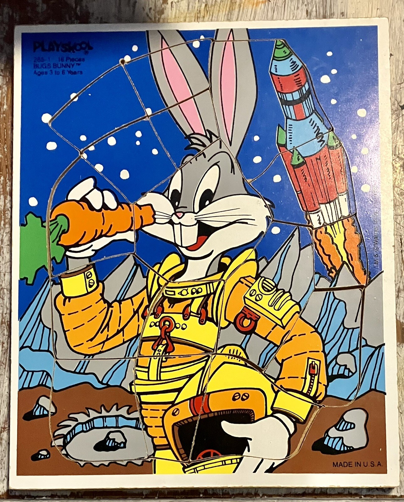 Vintage 1980s Playskool Bugs Bunny 16 piece Board Puzzle 285-1 | eBay
