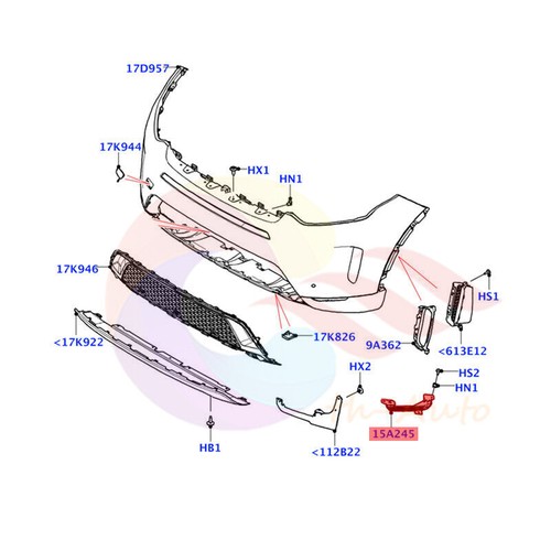 Right Side Front Bumper Lower Grille For Land Rover Discovery Sport ...