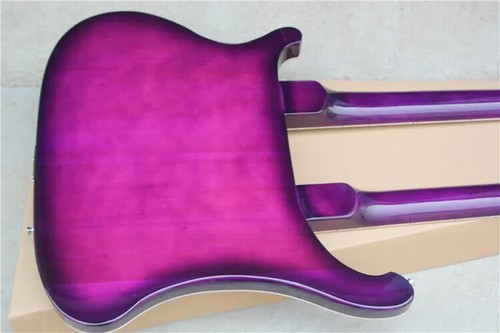 Rare Purple Double Neck Electric Guitar Triangle MOP Fingerboard Inlay ...