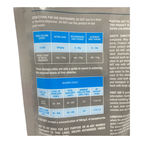 Cyanuric Acid Sunscreen Clearchem Pro Lite 500Gm Swimming Pool Spa | eBay