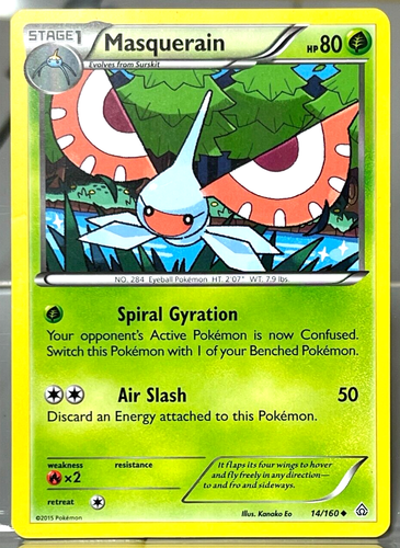 POKEMON MASQUERAIN 14/160 UNCOMMON PRIMAL CLASH | eBay