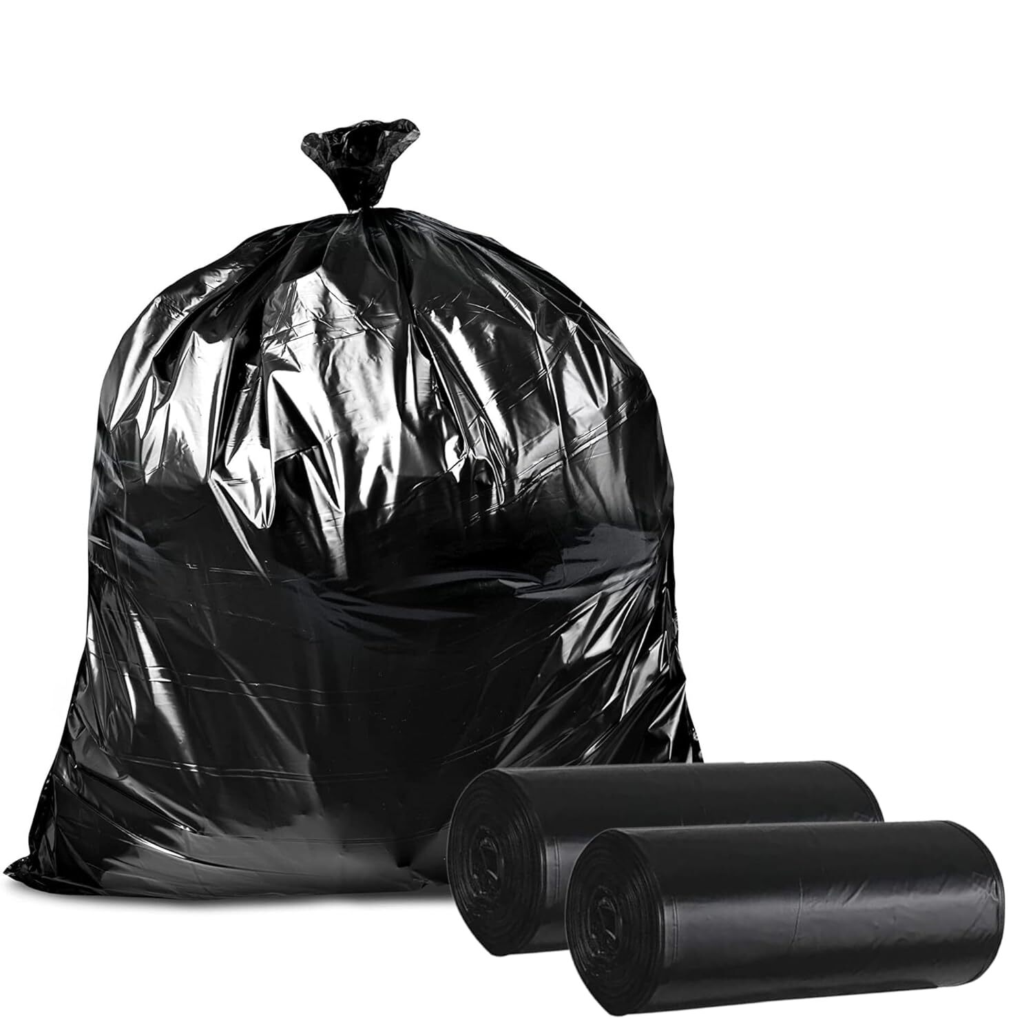 EXTRA STRONG BIN LINERS BAGS HEAVY DUTY BLACK RUBBISH WASTE REFUSE ...