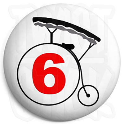 The Prisoner Number 6 Logo 25mm Retro TV Button Badge with Fridge ...