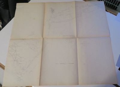 1851 U S Coast Survey Map,LI to Cape Henlopen,CT & NJ Coasts,Bays ...