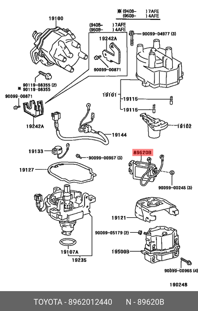 Genuine OE igniter assy 8962012440 for TOYOTA 89620-12440 online kaufen ...