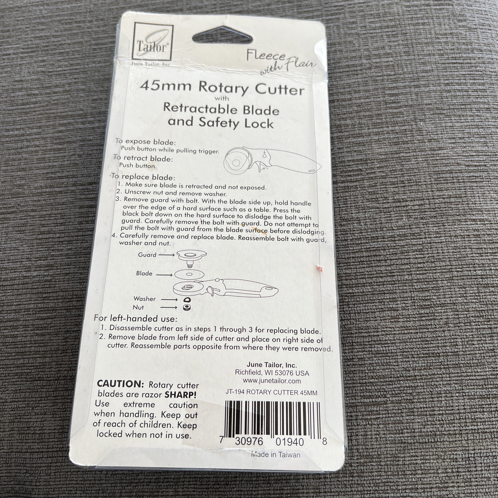 June Tailor Fleece Rotary Cutter 45mm 080222 for sale online | eBay