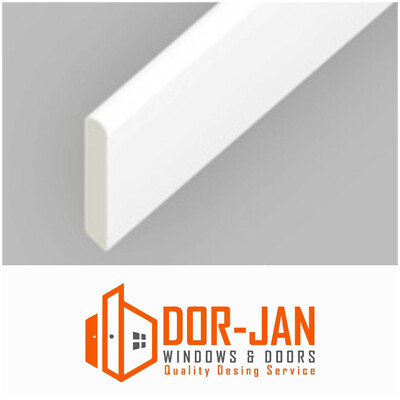 5m x 45mm White UPVC Plastic Trim Cloaking Fillet Window Bead COILED ...