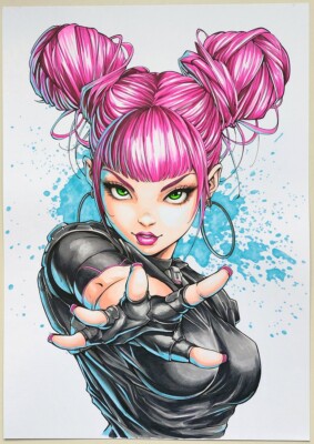 AVA - Anime and Video Game Inspired ORIGINAL Ink WALL ART - Signed ...