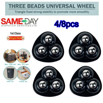 4/8Pcs Mini Caster Wheels Adhesive Swivel Casters Storage Container ...