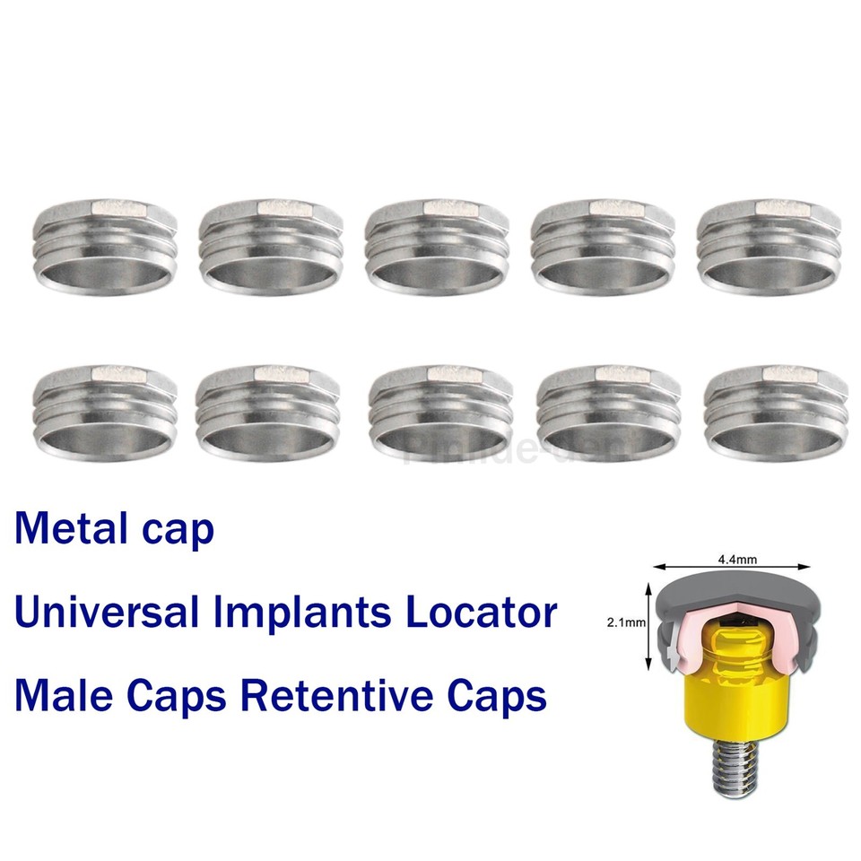 10Pcs Dental Abutment Strong Implant Retentive Caps Inserts for Locat0r ...