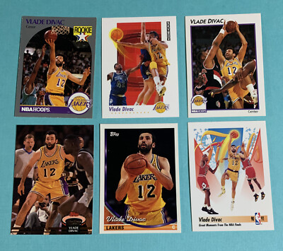 Vlade Divac NBA Lakers Lot(6)Card Rookie Hoops 1990 With TOPPS+ | eBay