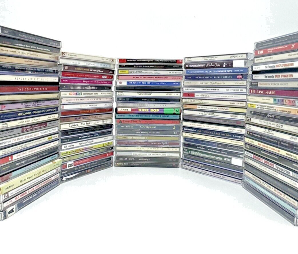 lot of 80 music cds, random mix with original art and good condition ...