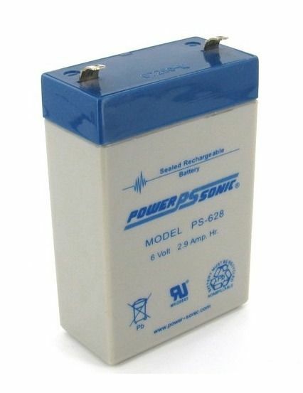 Battery Power-Sonic Ps-628 6v 2.9ah F1 Terminals VRLA for sale online ...