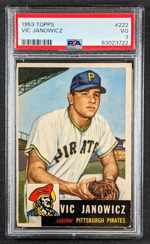 1953 Topps Baseball #222 Vic Janowicz Pittsburgh Pirates PSA VG 3 | eBay