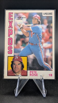 1984 O-PEE-CHEE PETE ROSE #300 – “NOW WITH EXPOS” – MLB HIT KING – OPC ...