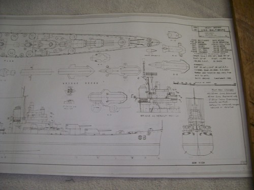 CA68 uss baltimore boat model boat plans | eBay