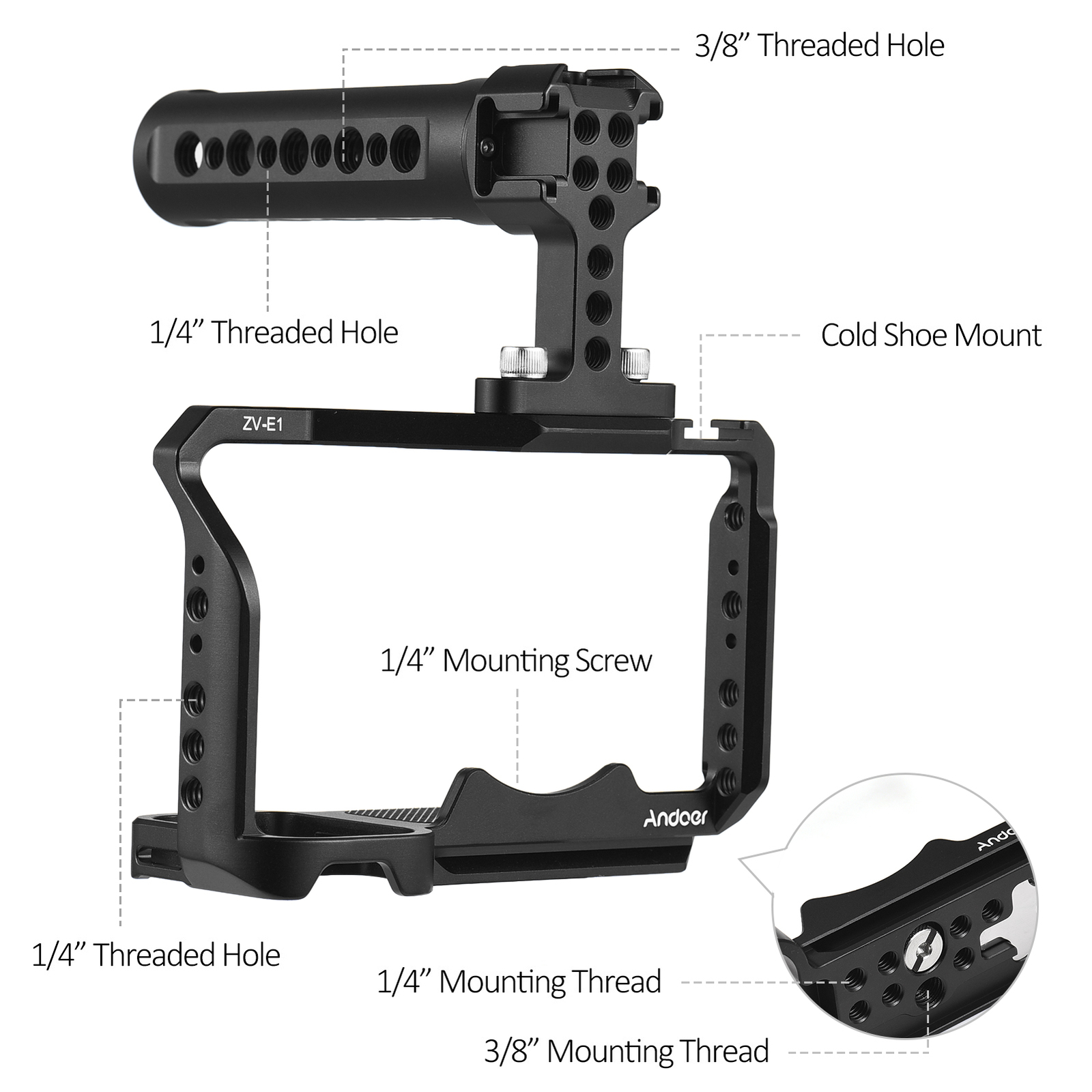 Cage + Handle Kit Alloy Video Cage with P6S9 | eBay