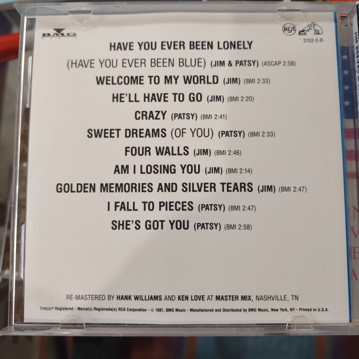 Greatest Hits by Jim Reeves & Patsy Cline | eBay