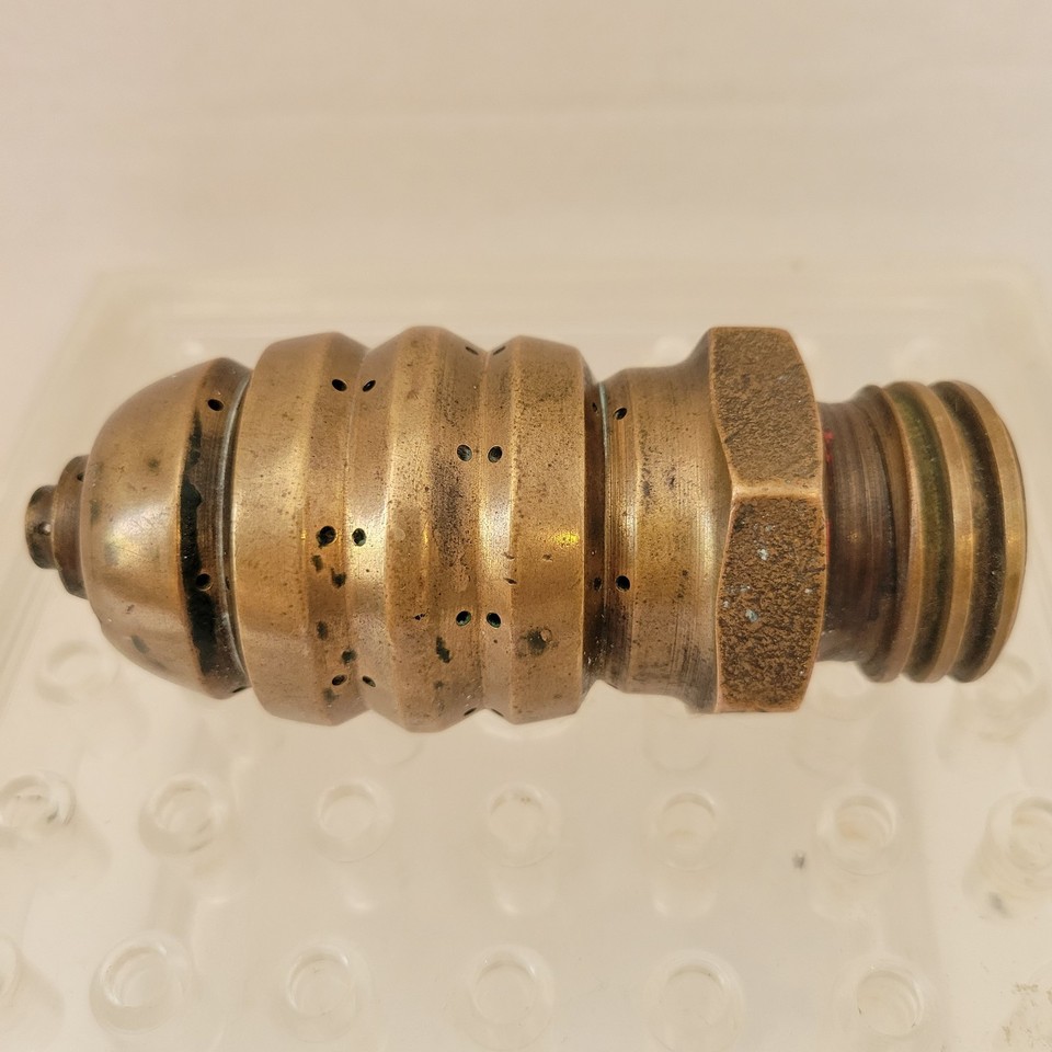 Vintage Brass 1" Fire Hose Nozzle for Cellar or Basement ACME Threaded ...