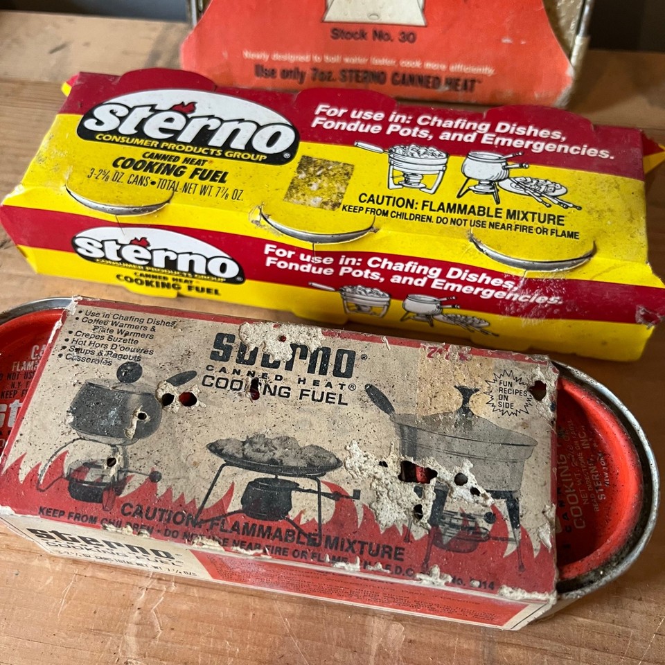 Lot of Sterno Canned Heat 6 Cans + Sterno No.30 Single-Burner Stove | eBay