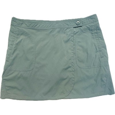 Patagonia Solima Button Waist Pockets Wrap Skort Women 12 Tennis Golf Army Green | eBay