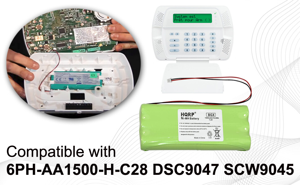 Back-Up Battery for DSC SCW Power-Series Security Alarm System, 6PH ...