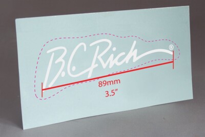PRE CUT BIG BC RICH WATER SLIDE DECAL for GUITAR HEADSTOCK RESTORATION ...