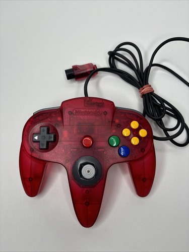 Nintendo 64 Watermelon Red Controller Authentic OEM N64 Funtastic NUS ...
