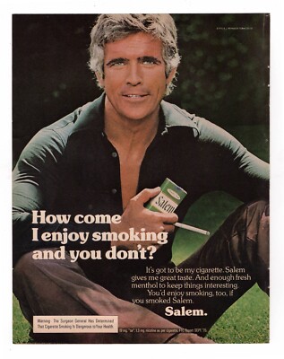 vintage 1970s magazine print ad SALEM cigarettes smoking mancave Enjoy ...