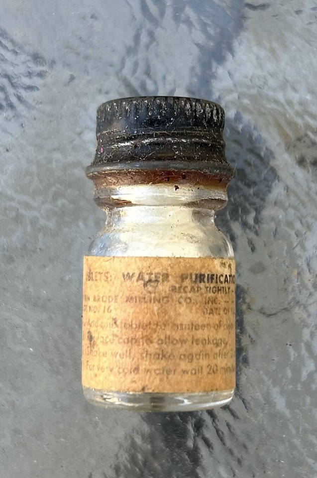 Early Vietnam U.S. Army G.I. Water Purification Tablets Halazone | eBay