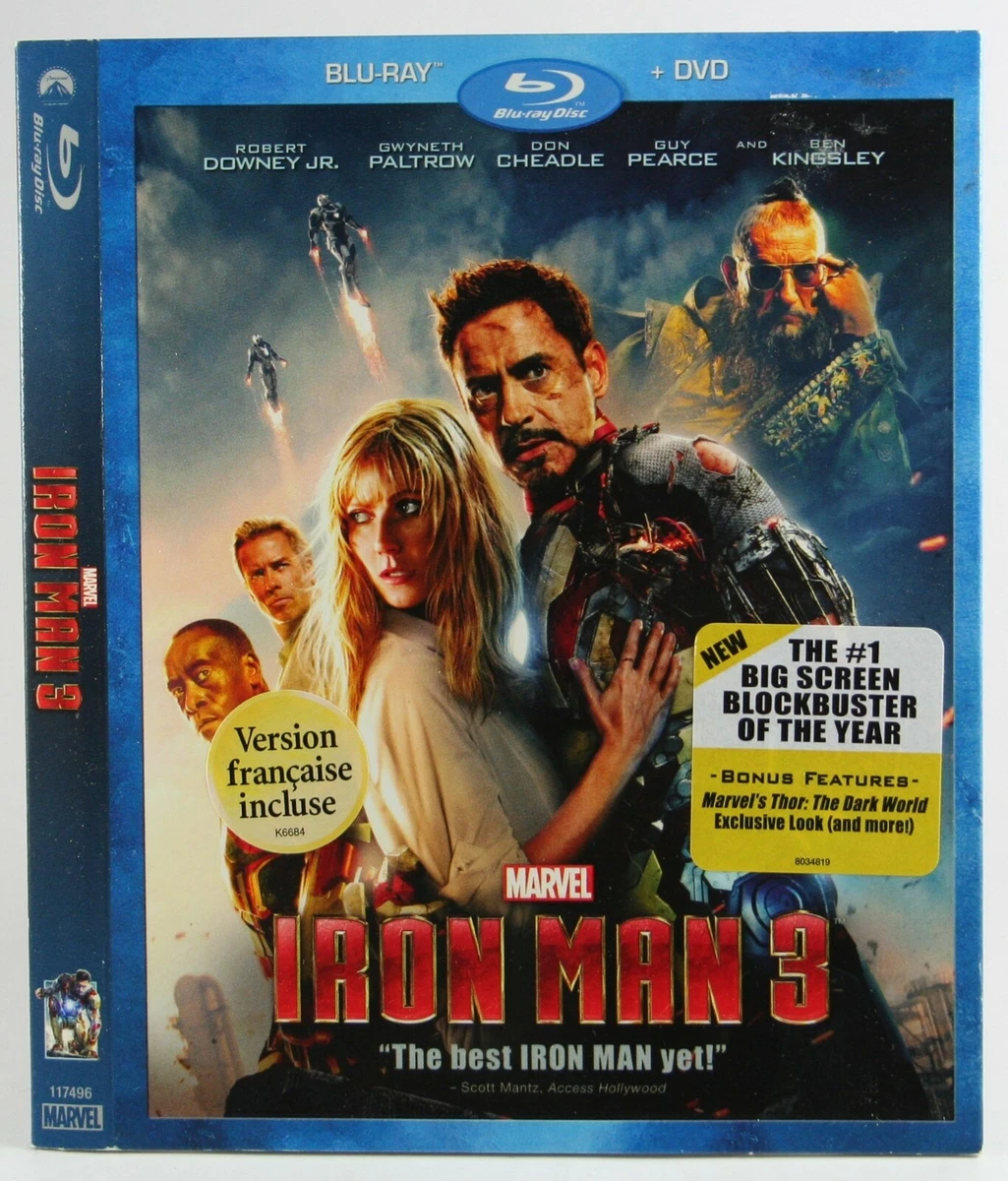 Iron Man 3 Blu Ray Back Cover