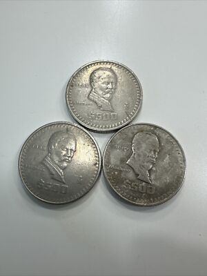 MEXICO $500 Pesos coin, vintage Mexican Peso "Madero" (1987-1988) | eBay