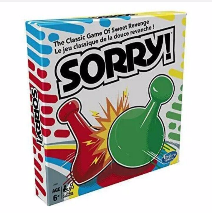 🆕Sorry! Board Game for Kids Ages 6 and Up; Classic Hasbro Board Game | eBay