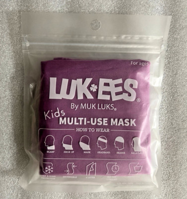 MUK LUKS LUK-EES KID'S MASK PINK MULTI-USE SCARF HEADBAND BEANIE ...