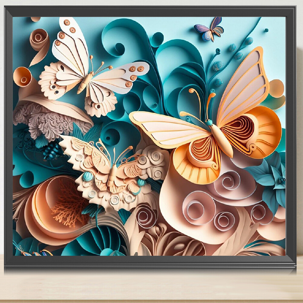 5D DIY Full Round Drill Diamond Painting 3D Butterfly Kit Home Decor | eBay