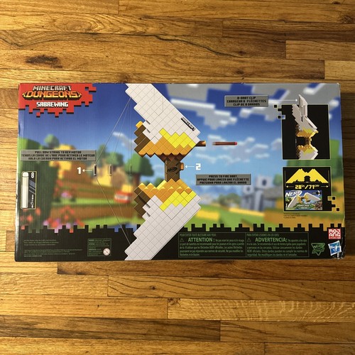 NERF Minecraft Sabrewing Motorized Blaster Bow 8 Elite Darts & Dart ...