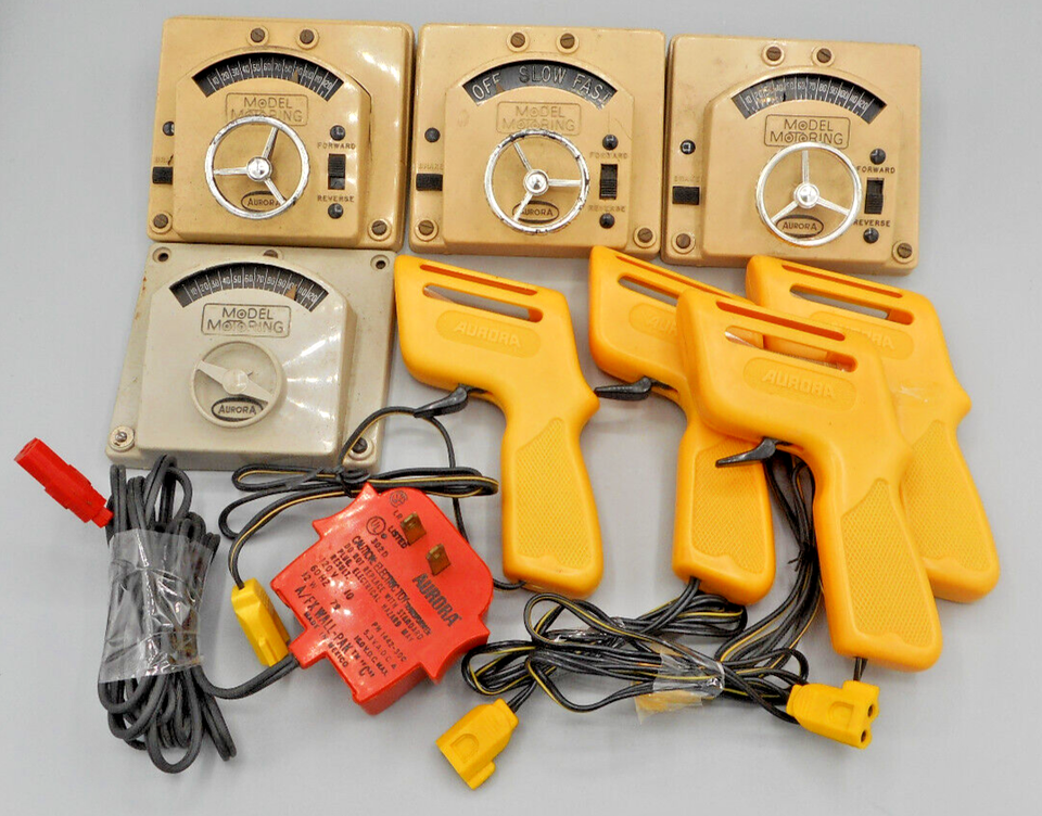 Lot of Aurora AFX Steering Wheel Controllers Pistol Grip Controllers ...