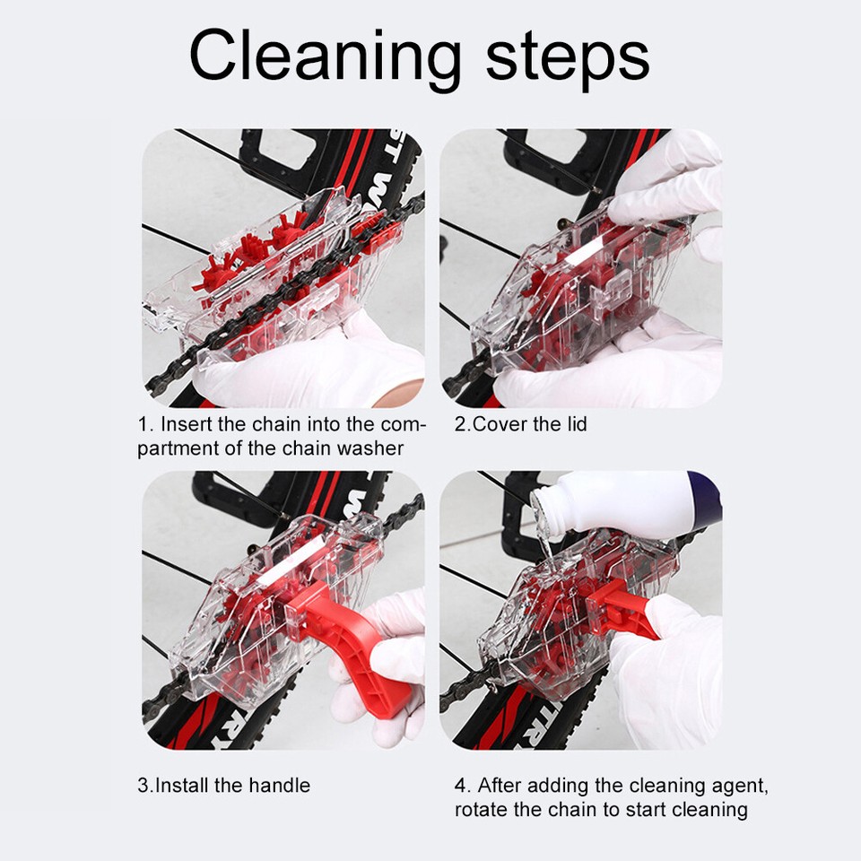 Bike Chain Cleaning Tool Chain Scrubber Bicycle Chain Cleaner for MTB ...