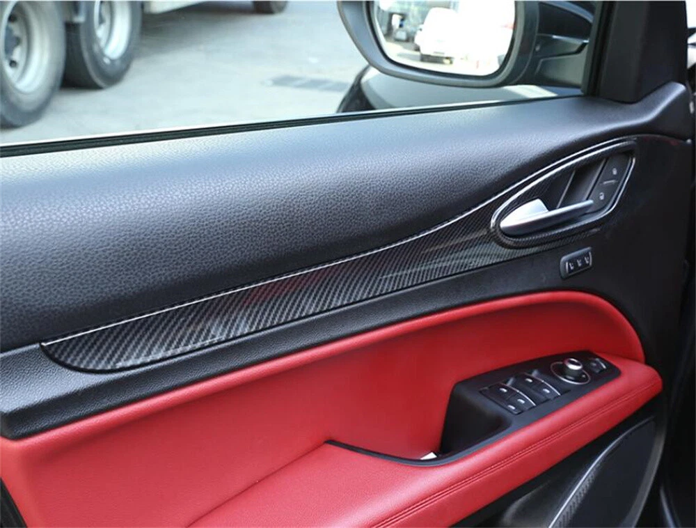 Carbon Fiber Pattern Door Panel Cover Sticker For 2017-2020 Carbon ...