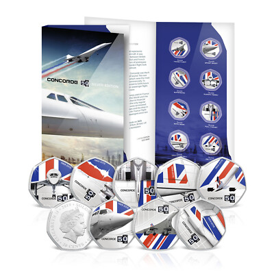 Concorde 50th Anniversary Silver Commemorative Coin Complete Collection ...