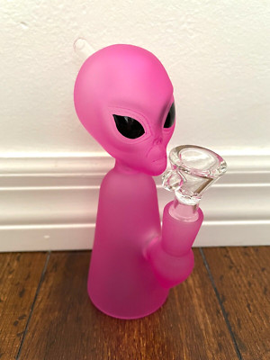 6.5” Premium Glass Water Pipe Alien Pink 14mm | eBay