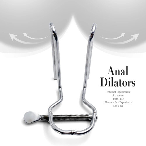 Stainless Steel Anal Vagina Spreader Adjustable Anus Butt Plug Speculum ...