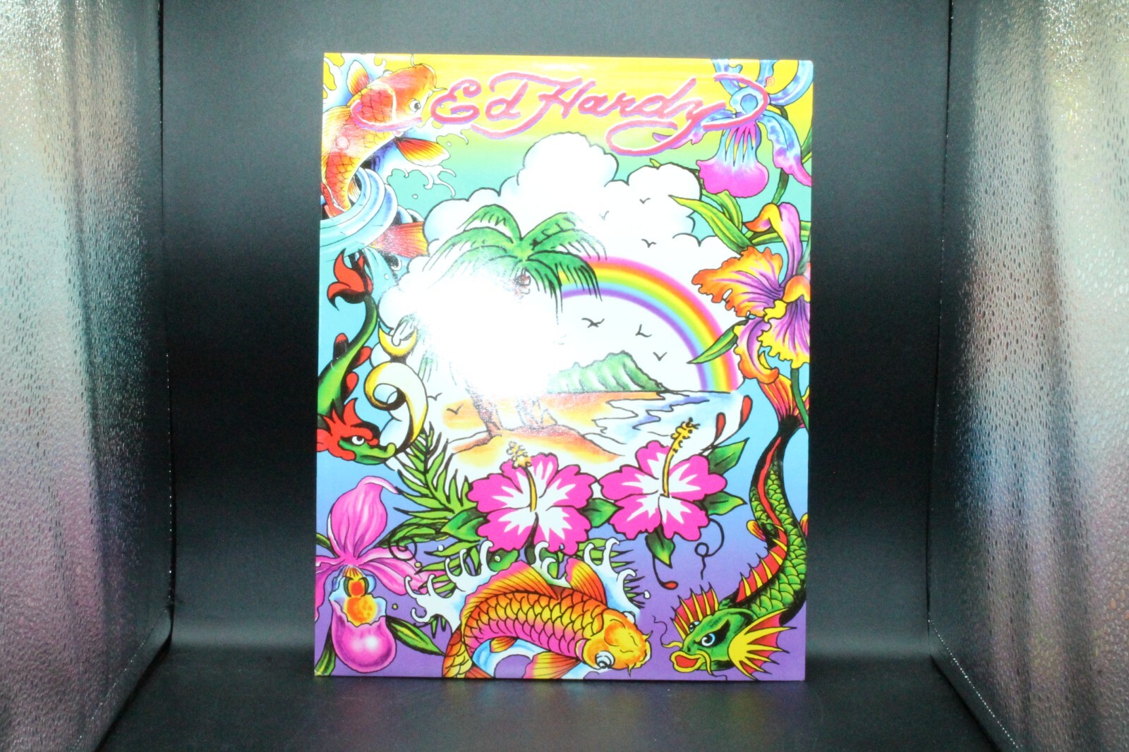 Lisa Frank Ed Hardy 3 Ring Hard Cover Rose Tattoo Design 1" Binder ...